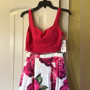 Sequin Hearts | Dresses | Sequin Hearts Top With Printed Skirt 2 Pcssz ...